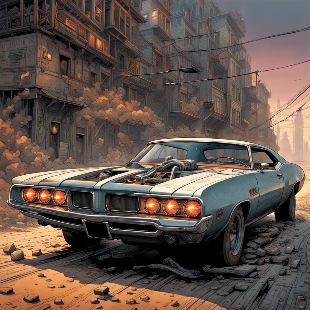 Gorgeous super muscle car hits the road - AI Generated Artwork ...