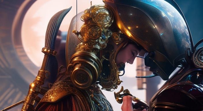 female robot butler future style, Training with gentleman butlerman ...