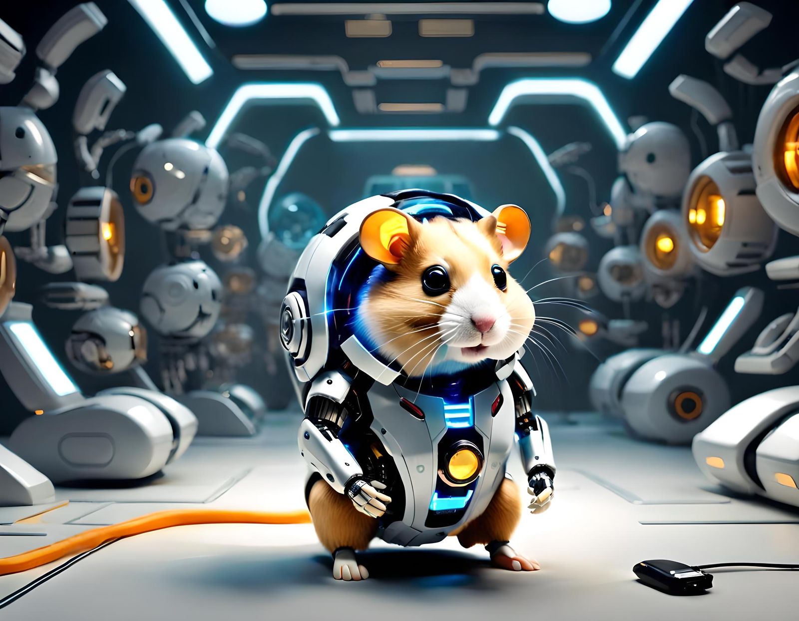 Cyber-Hamster - AI Generated Artwork - NightCafe Creator