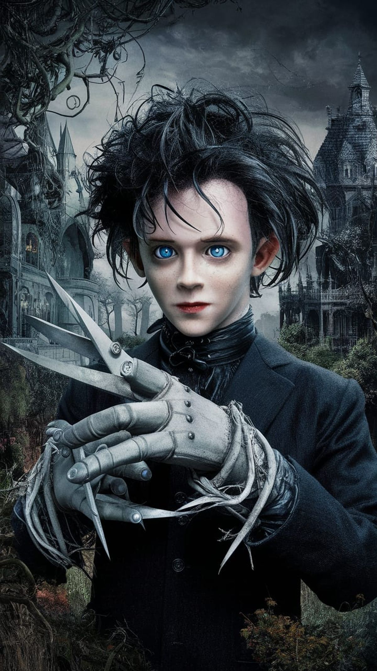 Anime Style portrait of Edward scissorhands, Character Design and ...
