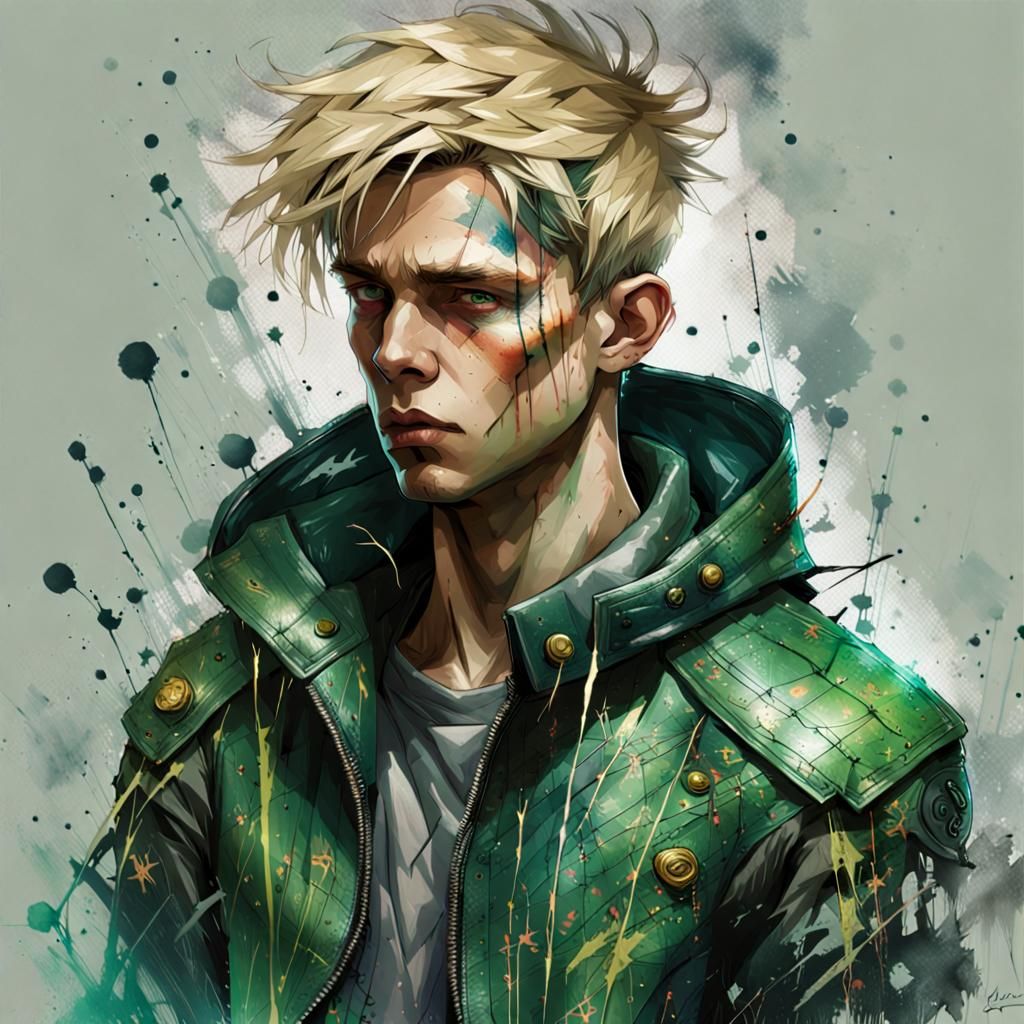 Portrait of cyberpunk guy 3 - AI Generated Artwork - NightCafe Creator