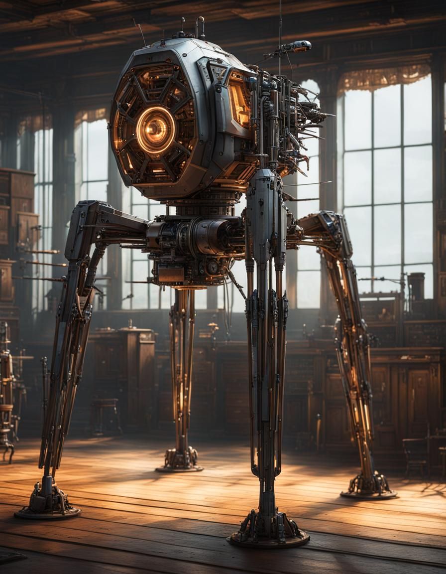 Retro-Scifi Glowing Robot - AI Generated Artwork - NightCafe Creator