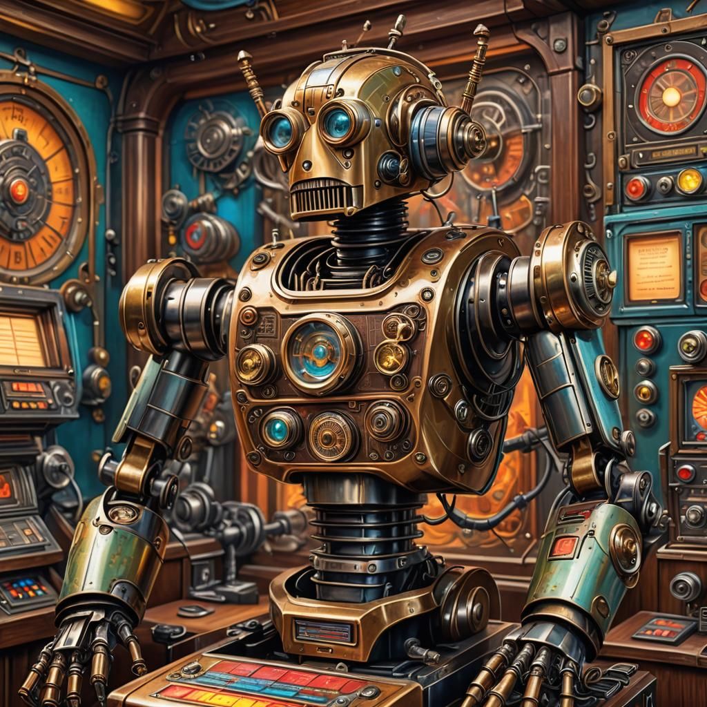 Future Retro-Bot - AI Generated Artwork - NightCafe Creator