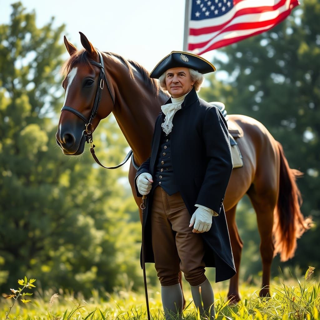 George Washington - Hyper-Realistic Portrait of George Washi...