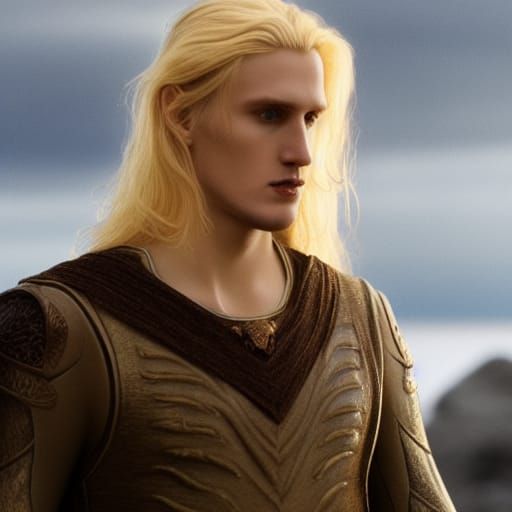 Finrod Felagund with Golden Hair - AI Generated Artwork - NightCafe Creator