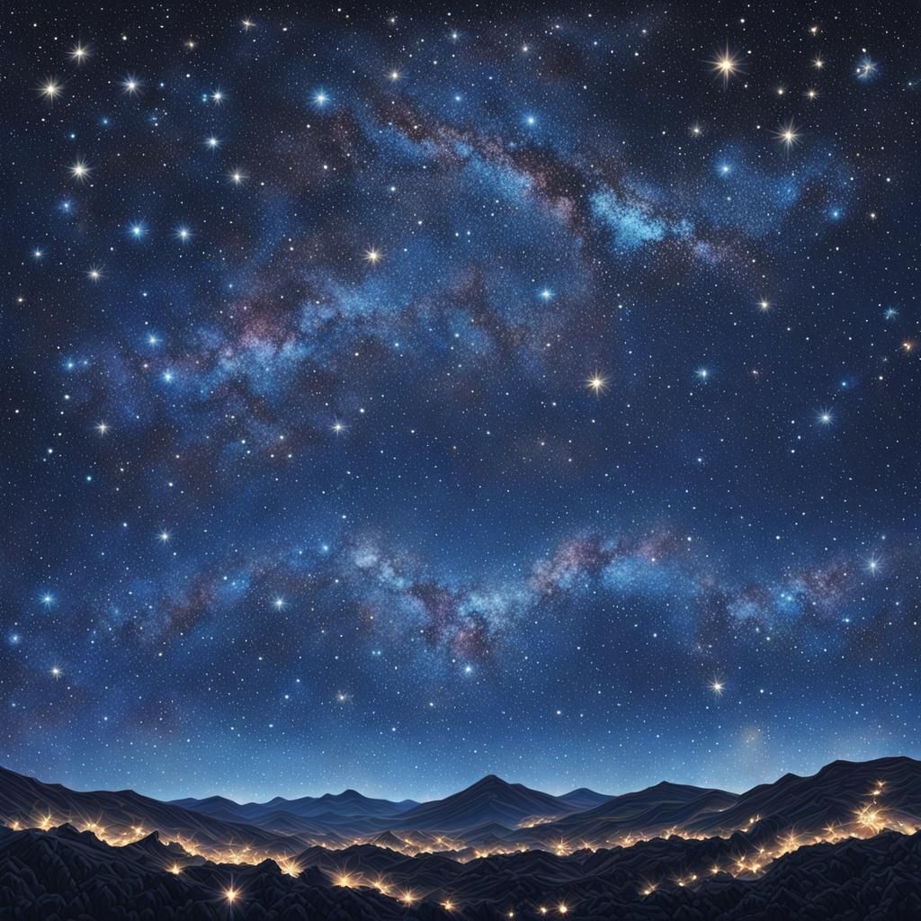 A highly detailed starry nigh sky filling with love - AI Generated ...
