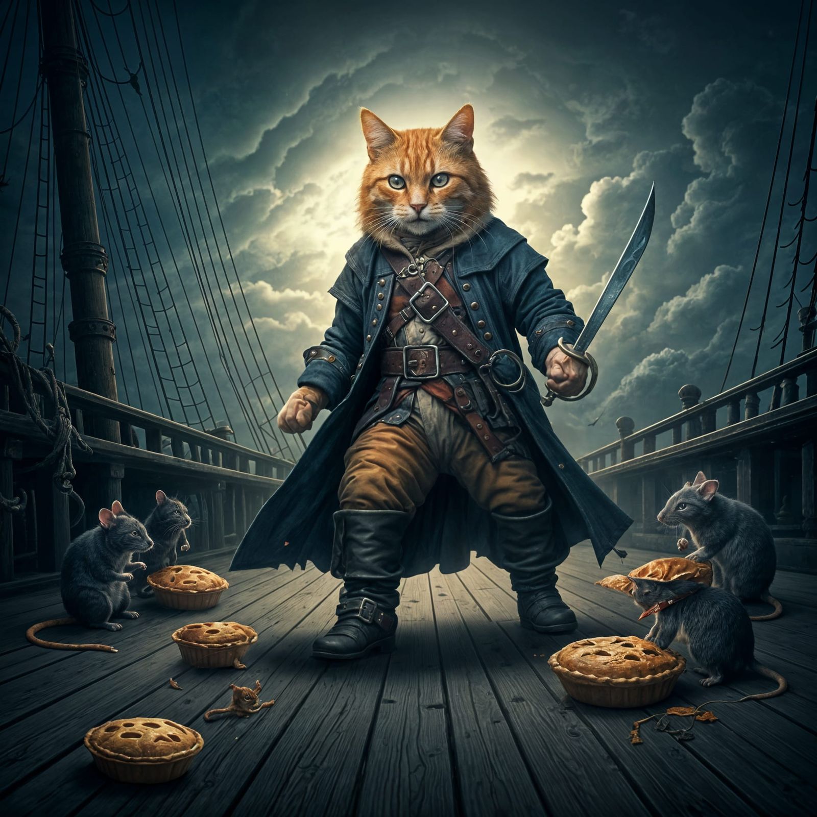 Puss-in-Boots versus The Pie-Rats - Orange Cat Swashbuckler ...