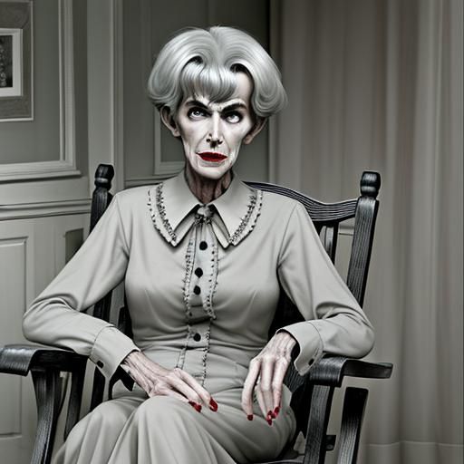 Psycho starring Anthony Perkins, dressed as his elderly mother in drag ...