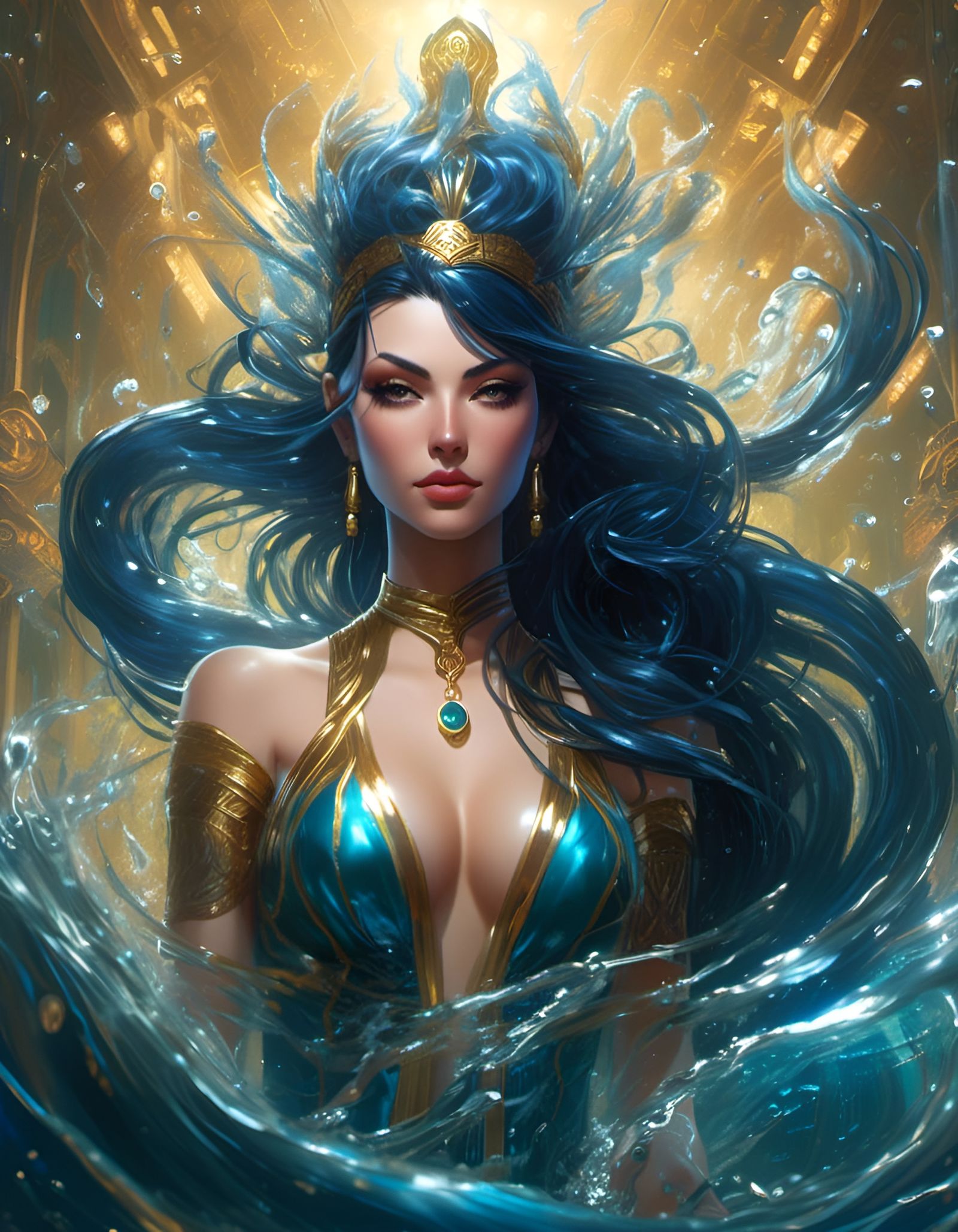 Water Empress - AI Generated Artwork - NightCafe Creator