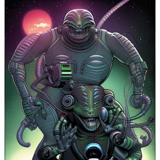 Aliens taking over - AI Generated Artwork - NightCafe Creator