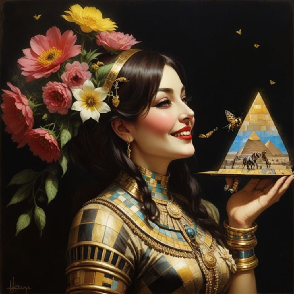 surrealism, PINO DAENI PORTRAIT, LAUGHING bee kee... - AI Art