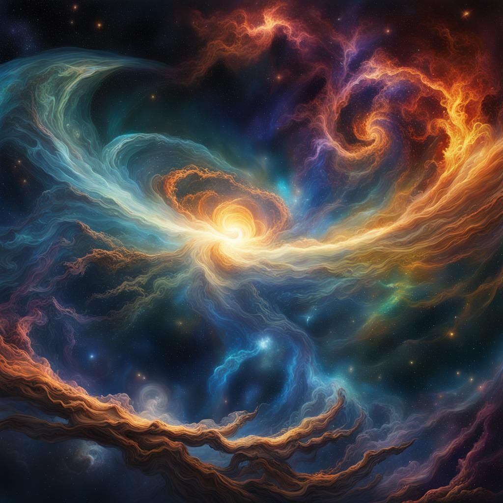 Cosmic Calligraphy: The Universe in Motion - AI Generated Artwork ...