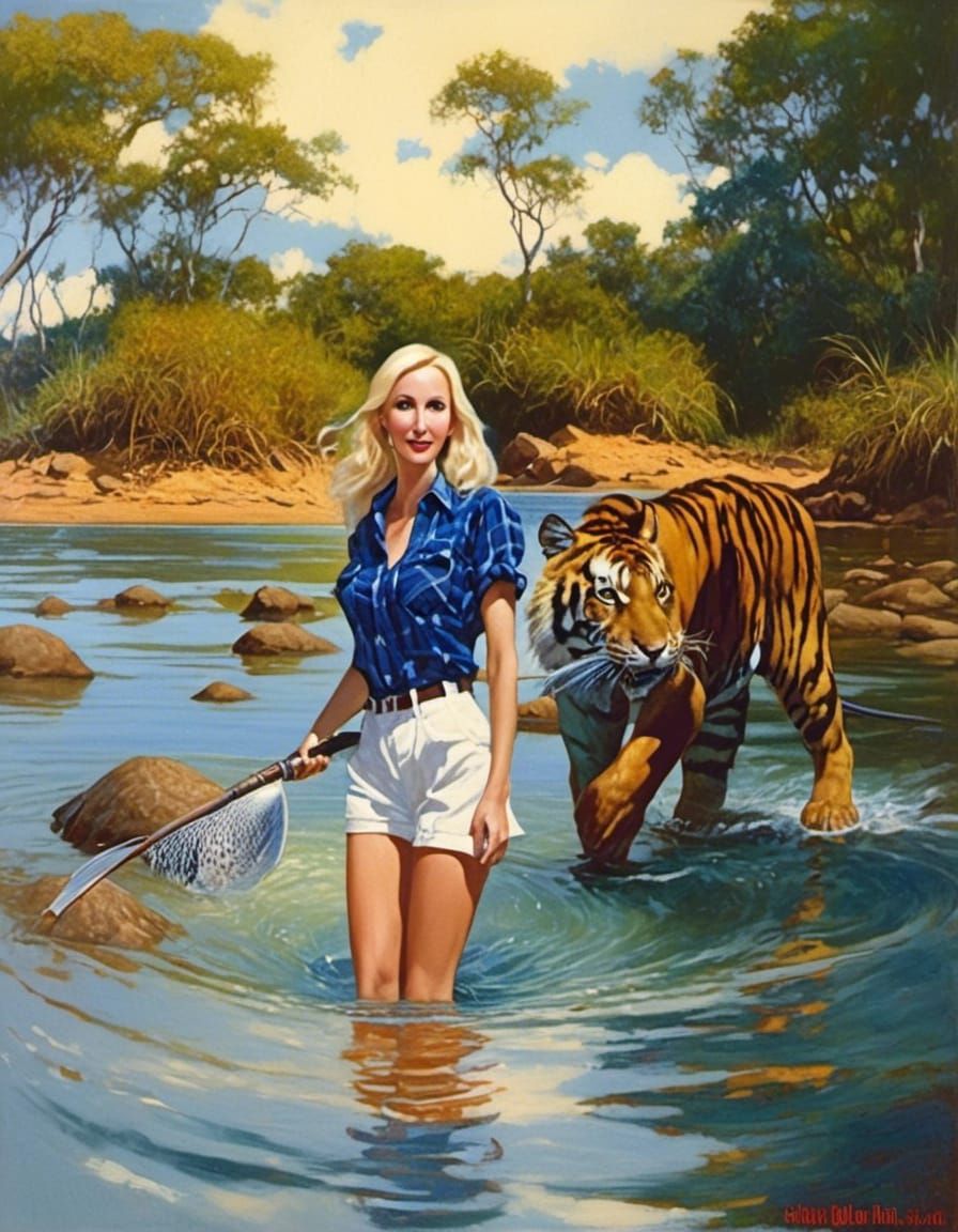 lovely alluring Joe Jusko painting, Swedish blonde, big gaunt ...