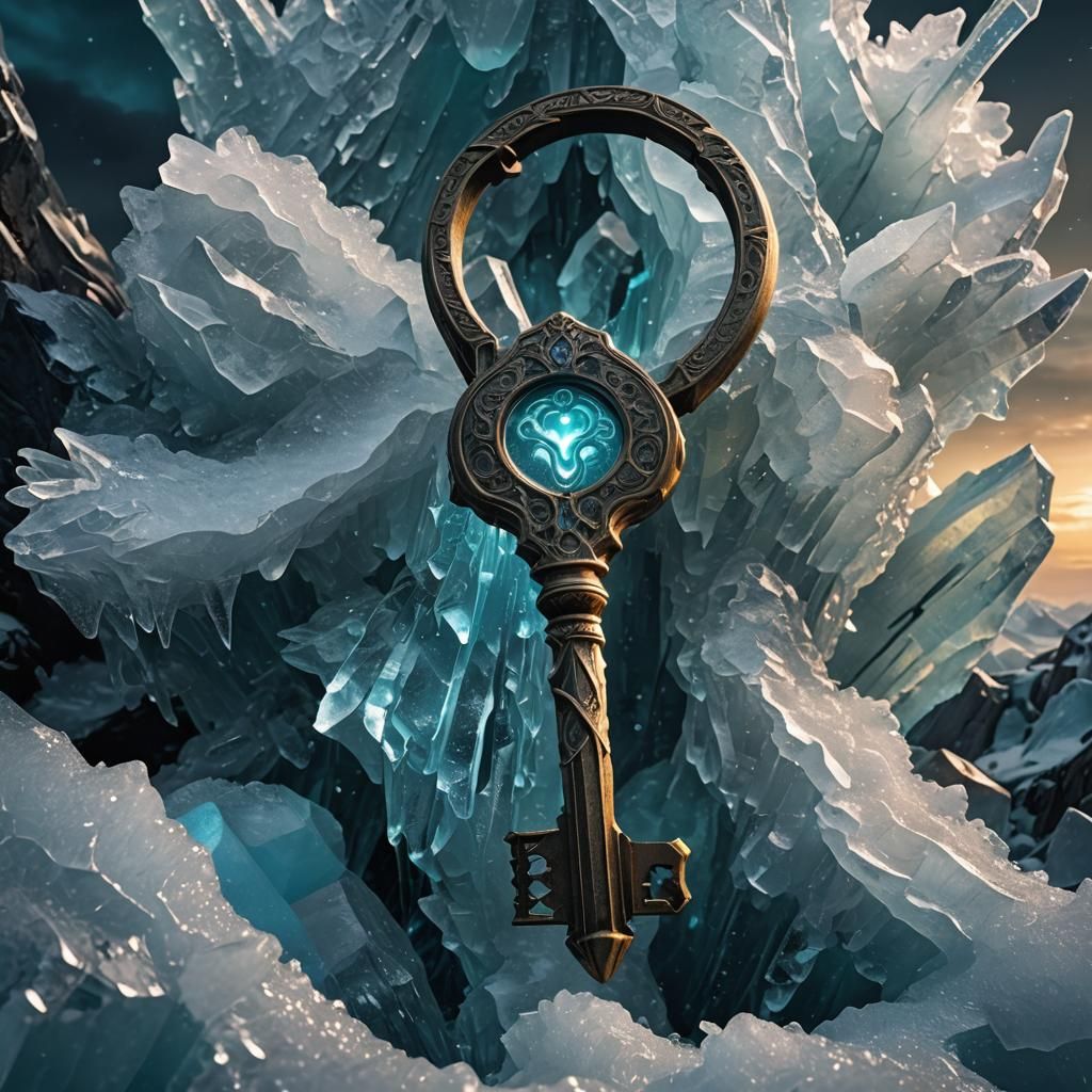 frozen key, - AI Generated Artwork - NightCafe Creator