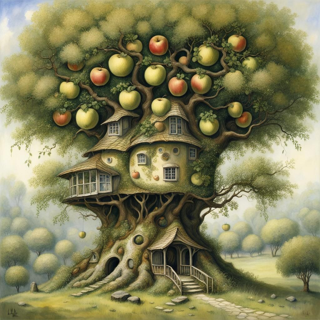 An organic tree-house #8 - AI Generated Artwork - NightCafe Creator