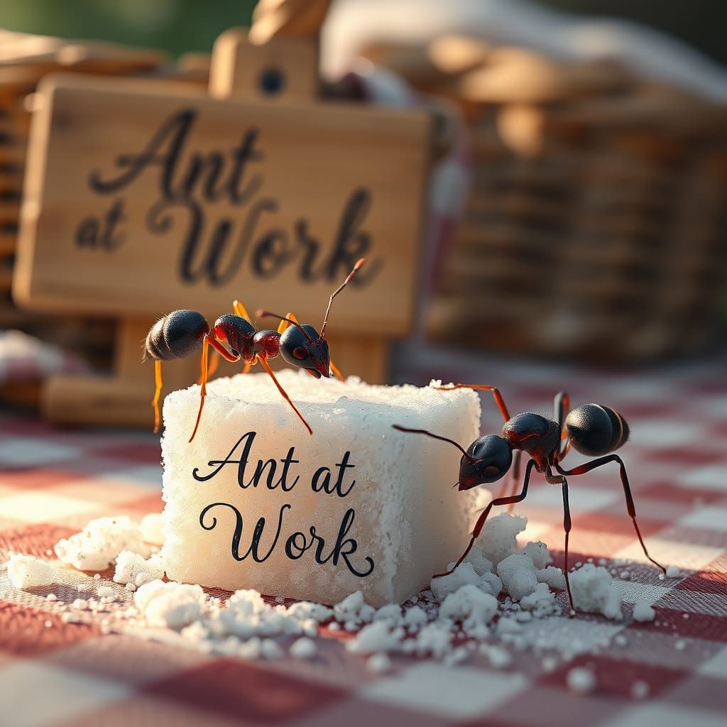 Ant at Work - Ants at Leisure and Labor in a Whimsical Picni...