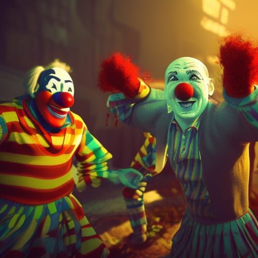 Clowns - AI Generated Artwork - NightCafe Creator