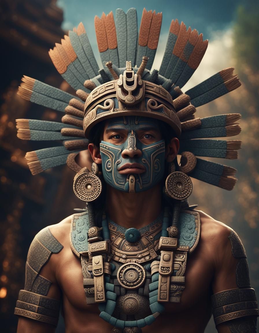Ancient Being "Tlaloc" as a Human Being with Aztec aspects. - AI ...