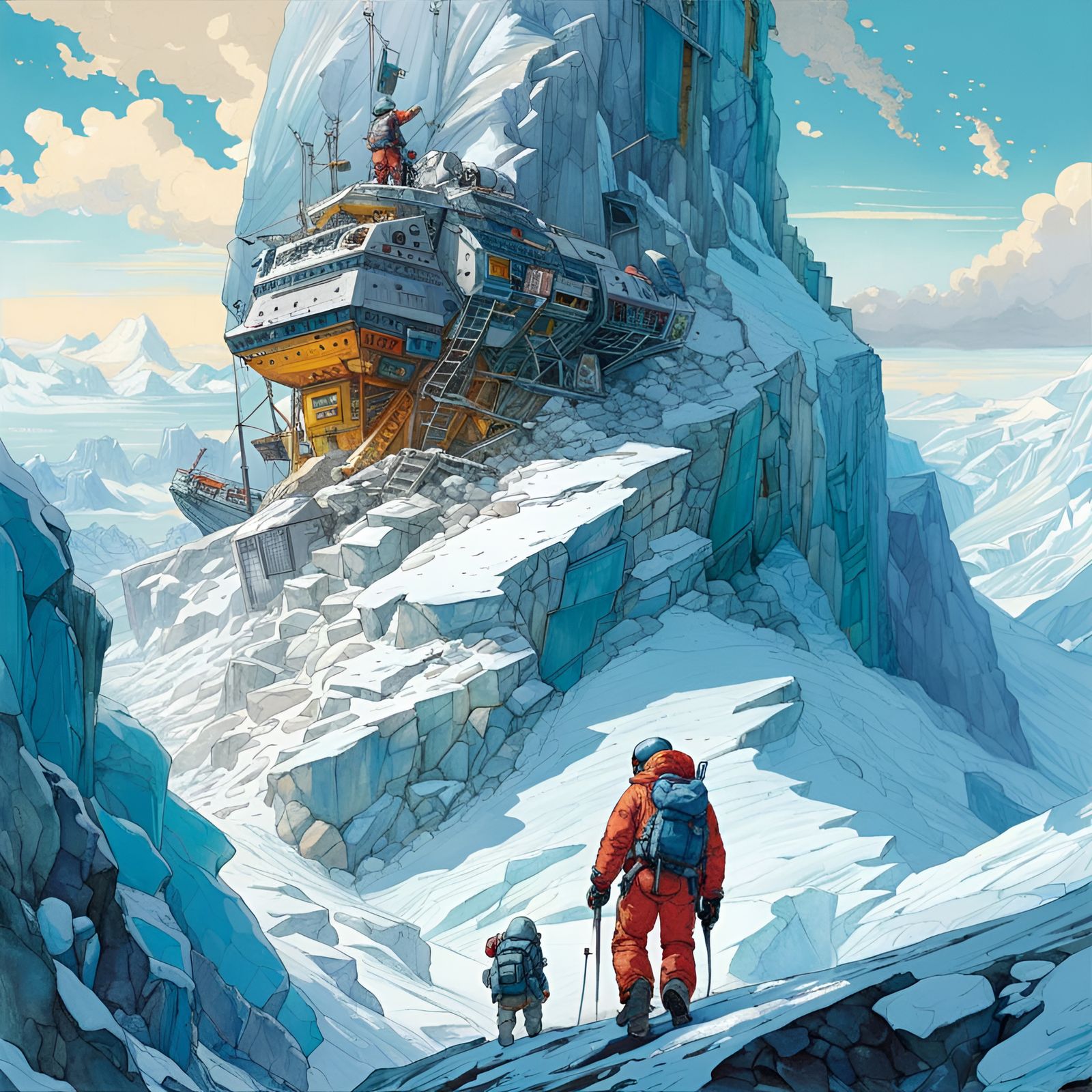 Exploring Antarctica - AI Generated Artwork - NightCafe Creator