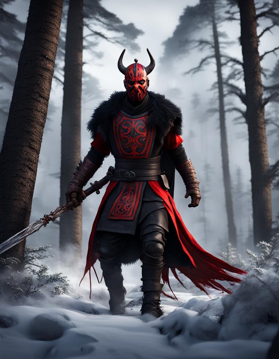 Norway Viking Berserk portrated as Darth Maul in leather armour ...