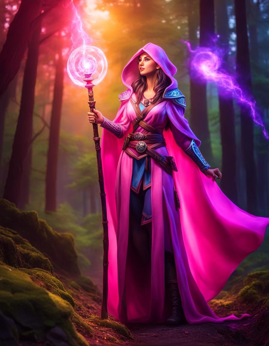 Pink Mage - AI Generated Artwork - NightCafe Creator
