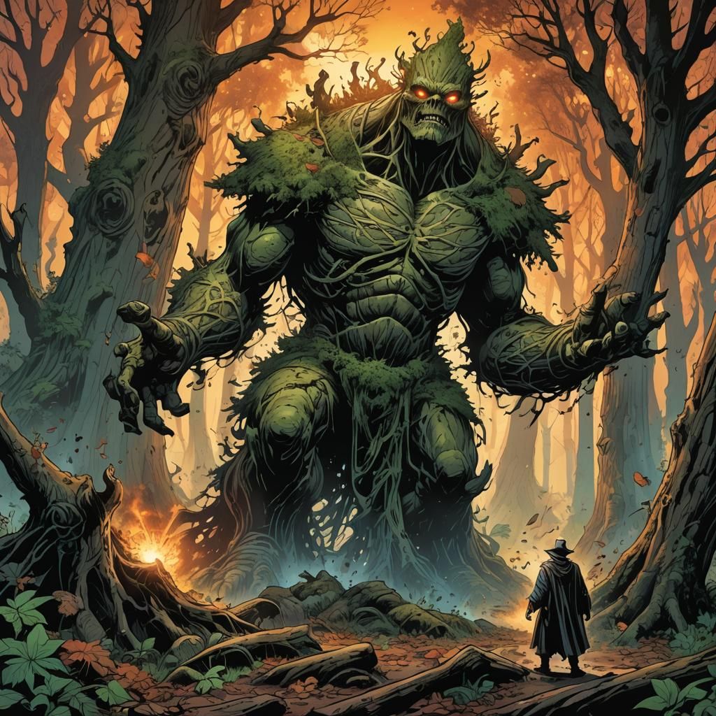 Wizard summoning the Forest Golem - AI Generated Artwork - NightCafe ...