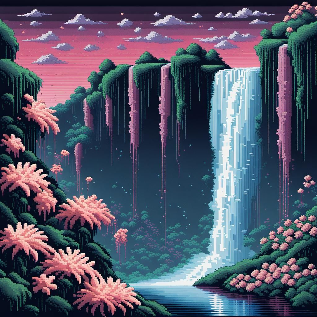 Pixel Flows - AI Generated Artwork - NightCafe Creator