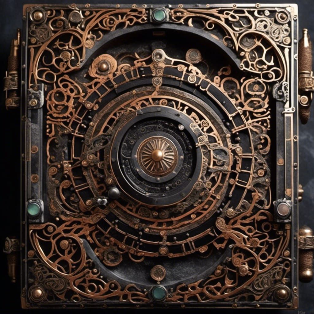 an intricately designed power pack. It is etched with ancient rune ...