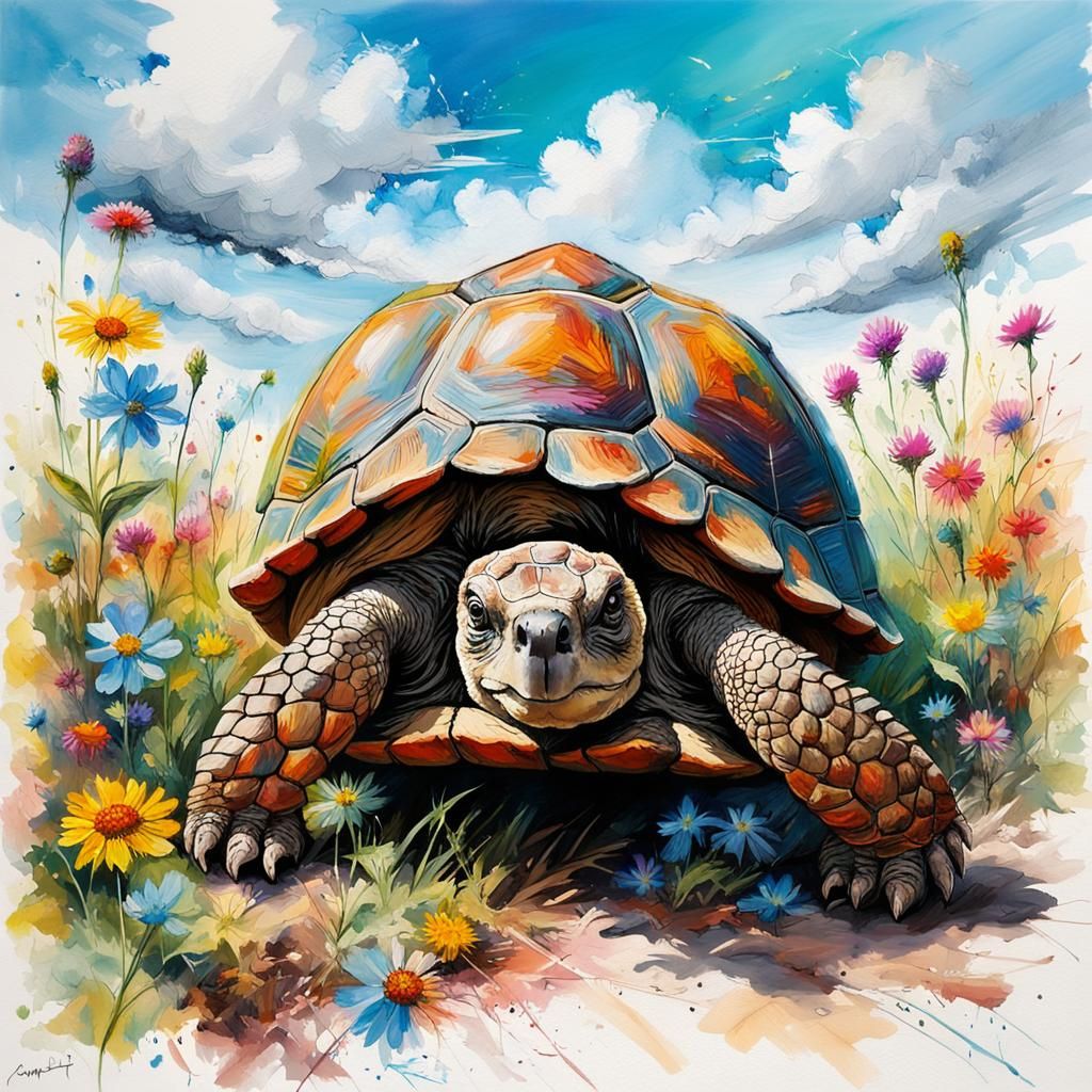 Tommy the Tortoise - AI Generated Artwork - NightCafe Creator