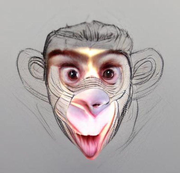 Hyper realistic monkey face - AI Generated Artwork - NightCafe Creator