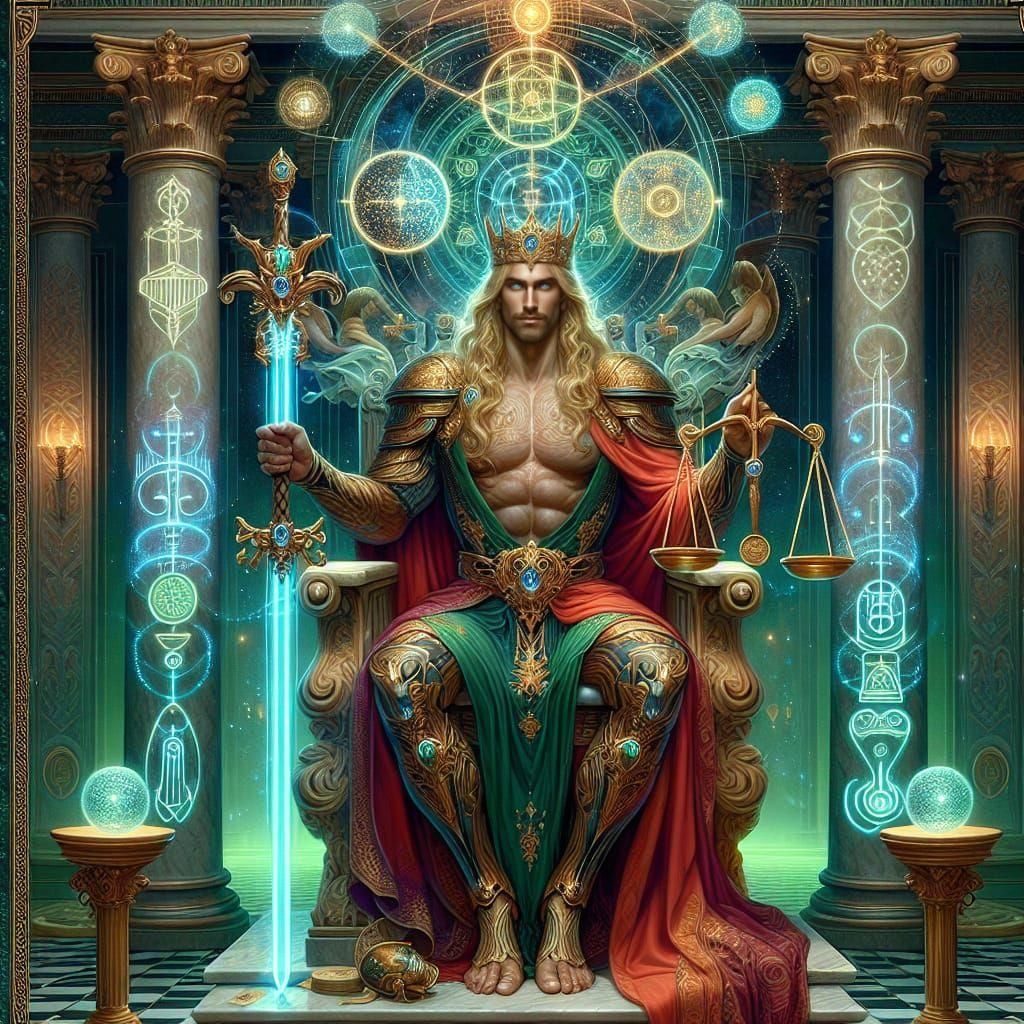 Tarot. Justice, XI - AI Generated Artwork - NightCafe Creator
