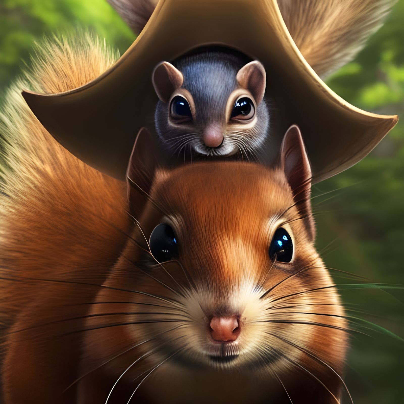 The Pirate Squirrel v10 - AI Generated Artwork - NightCafe Creator