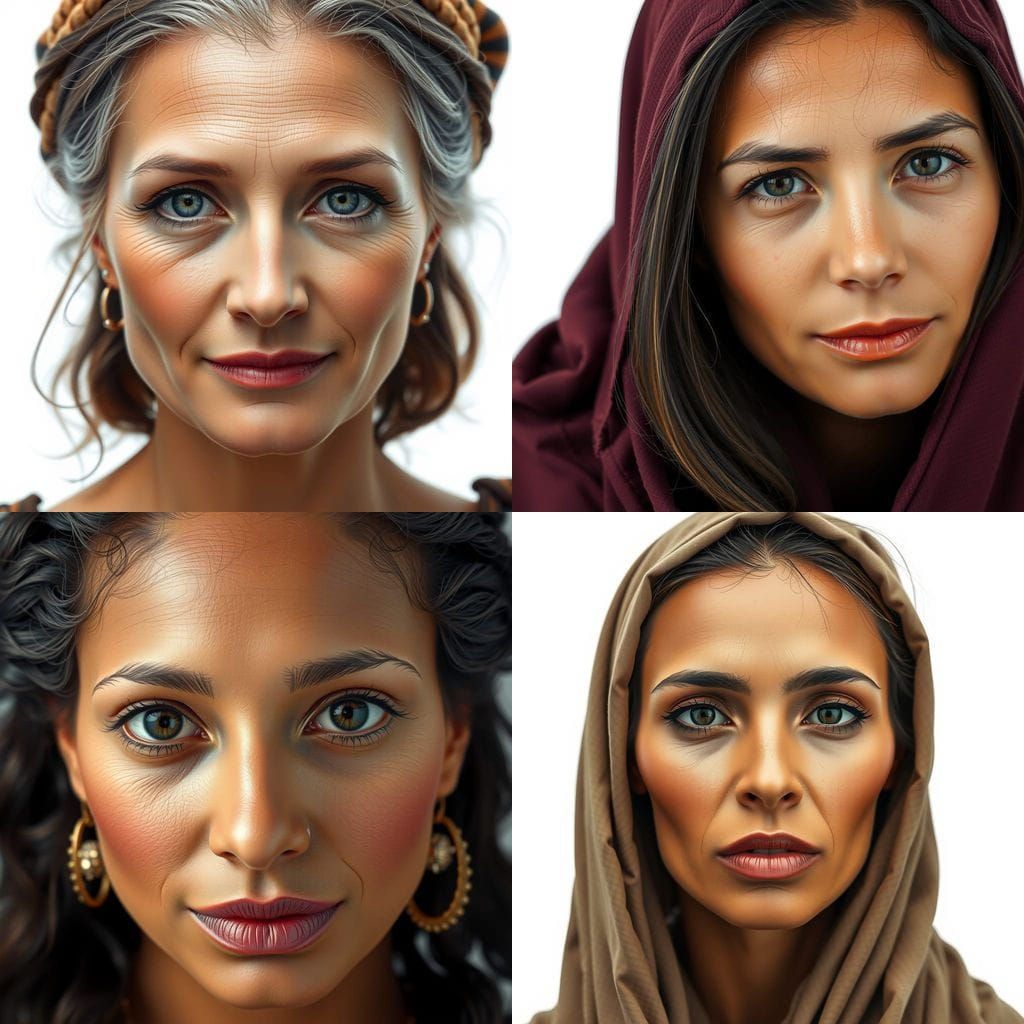 A Wise Woman's Profound Gaze - AI Art