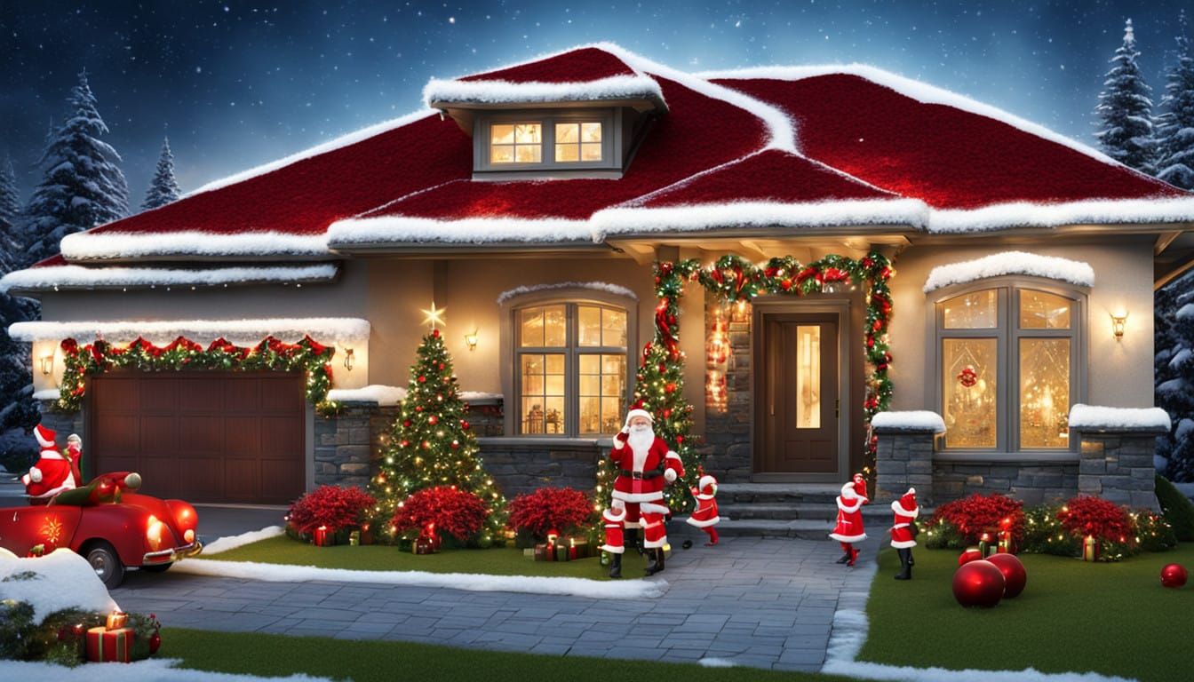 Santa’s Landing Strip - Santa's Surreal Roof Landing Site in...