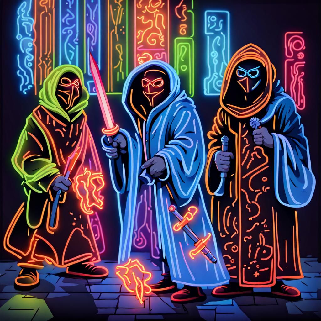 Neon Gang - AI Generated Artwork - NightCafe Creator