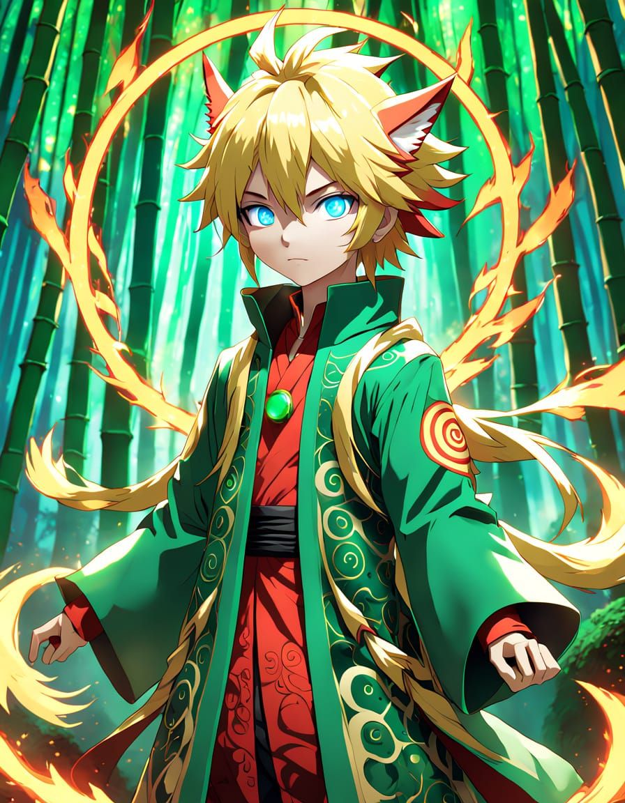 Fox Kid Minato Uzumaki - Serene Chaos Mage Minato Uzumaki in...