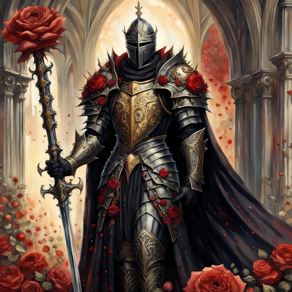 Monarch of Crimson Roses - AI Generated Artwork - NightCafe Creator