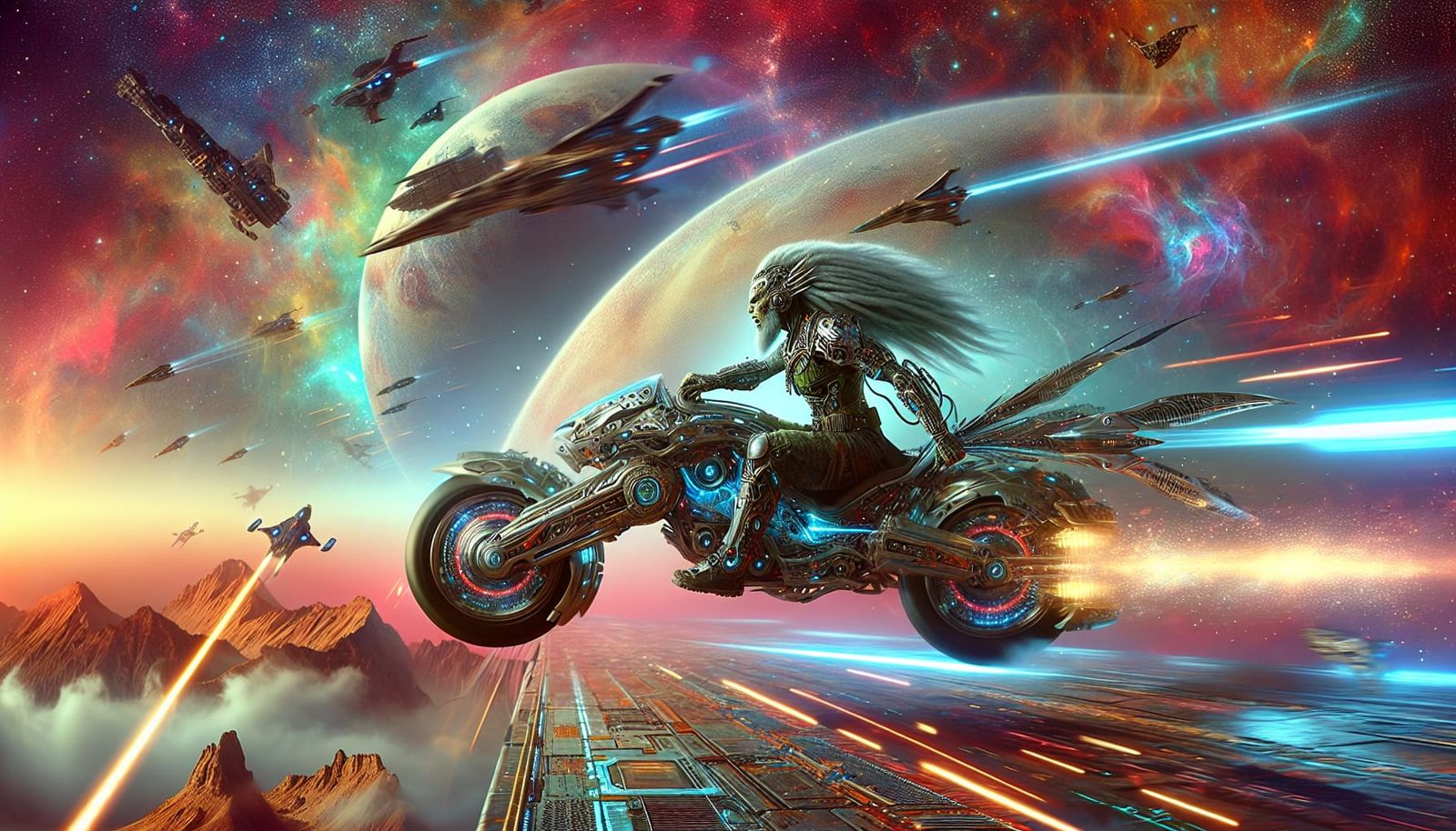 Ride of the Valkyries - Cybernetic Valkyrie Dominates Dystop...