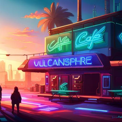 VulcanSphere Cyberpunk Cafe (SDXL) - AI Generated Artwork - NightCafe ...