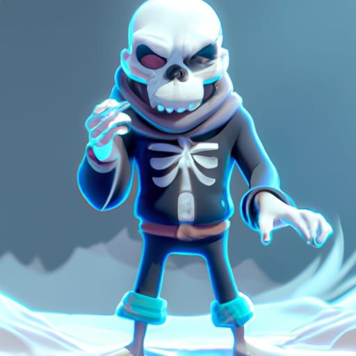 Sans from Undertale, high quality, digital art - AI Generated Artwork ...