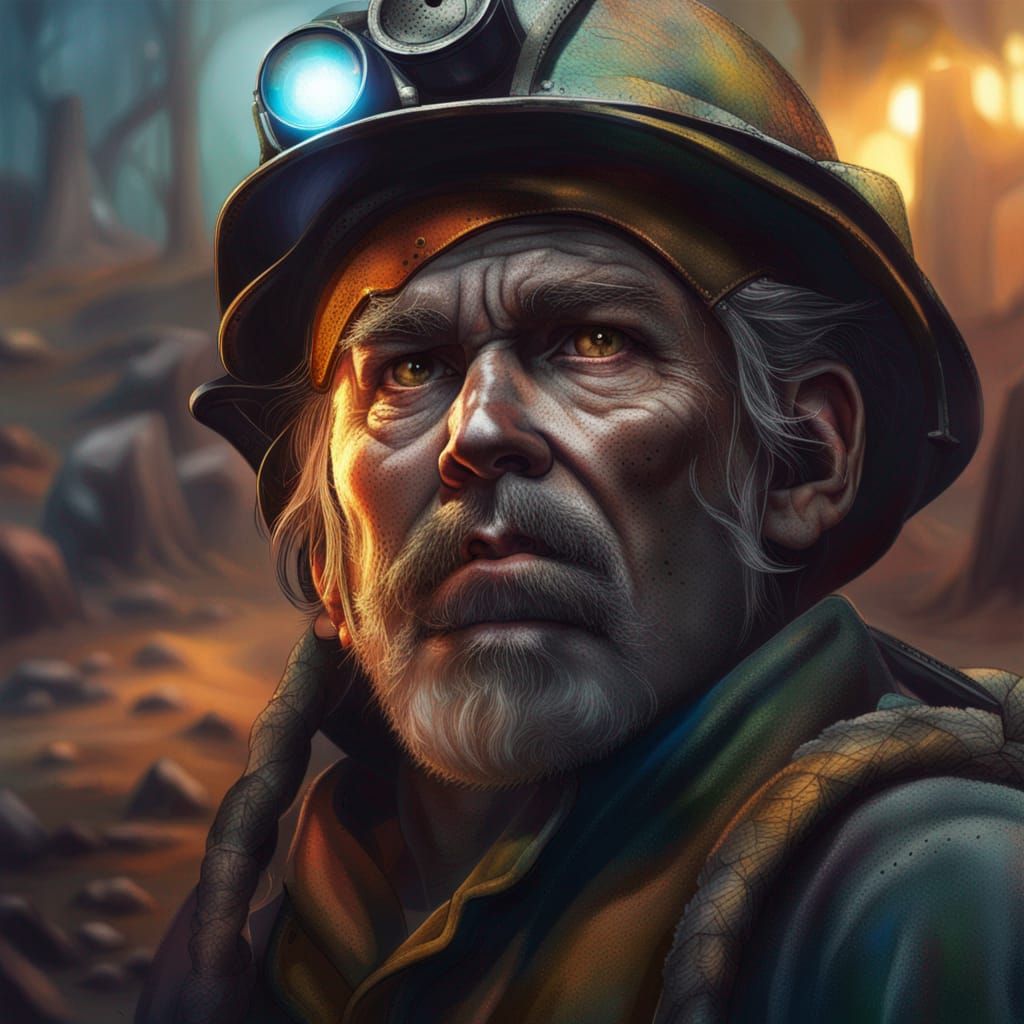 Abandoned mining town with a ghost miner - AI Generated Artwork ...