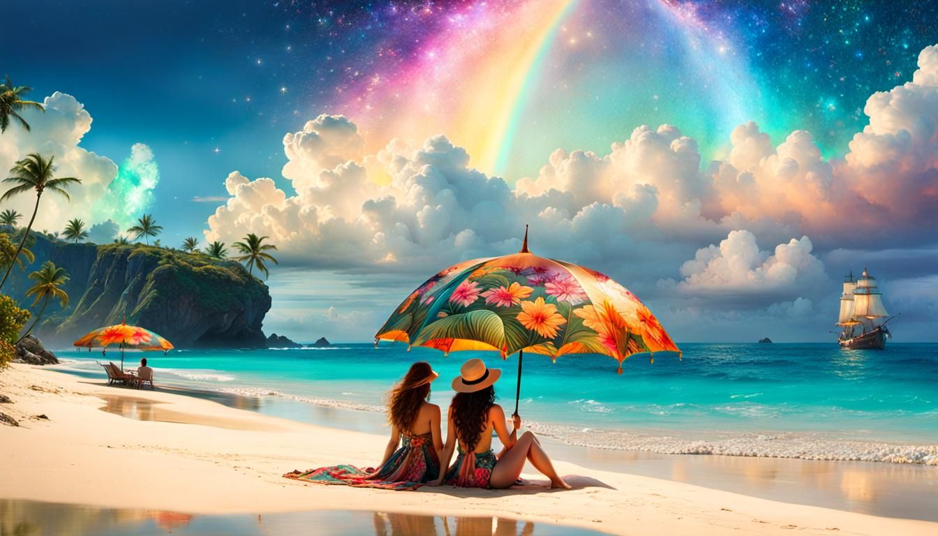 Beach Day - AI Generated Artwork - NightCafe Creator