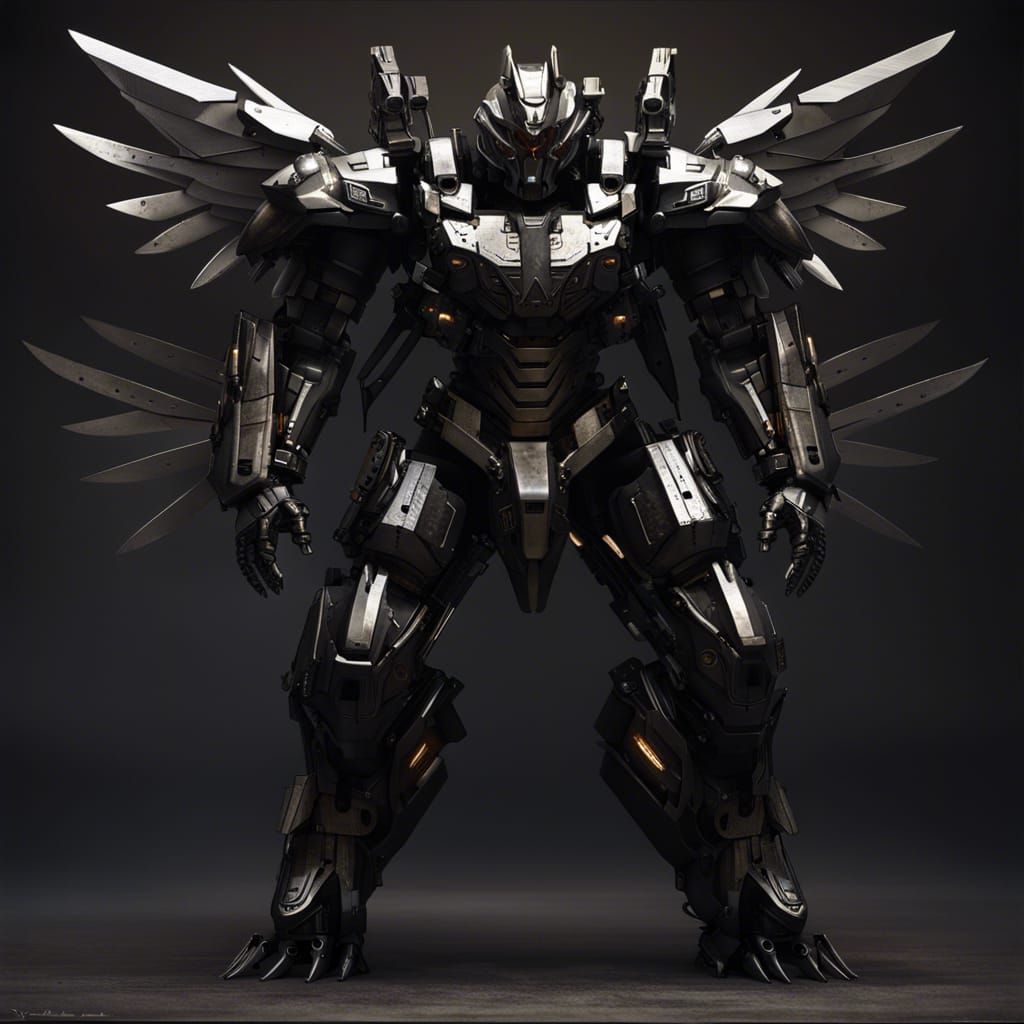 Armored Core power armor heavy black metal tactical armor with metal ...