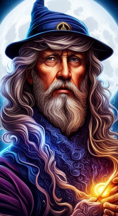 Wizard with staff - AI Generated Artwork - NightCafe Creator
