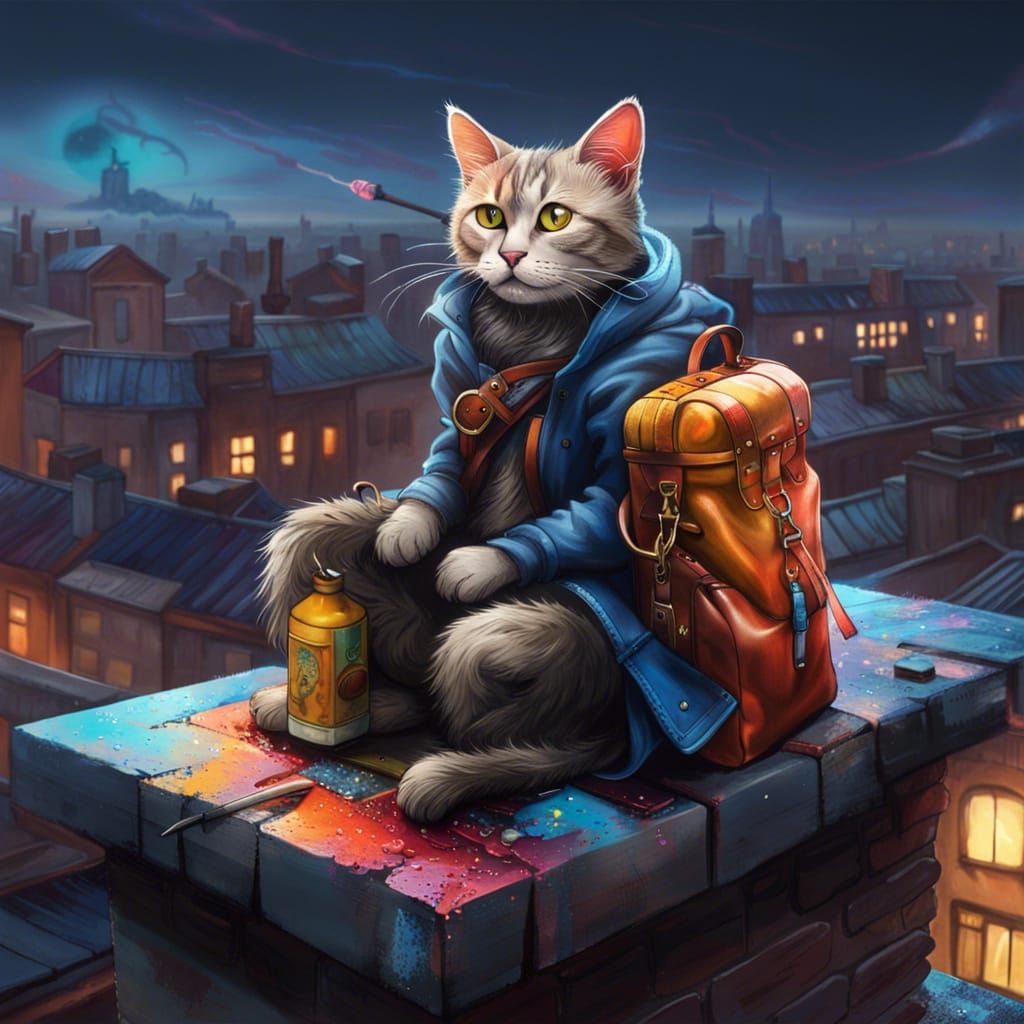 Kitty merchant - AI Generated Artwork - NightCafe Creator