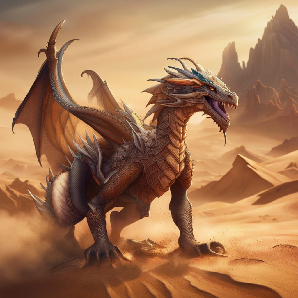 Sand dragon - AI Generated Artwork - NightCafe Creator