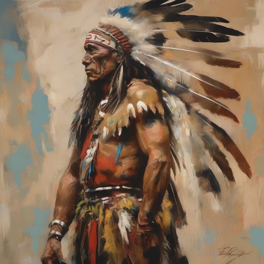 Chief "Stand Proud" - Native American Indian