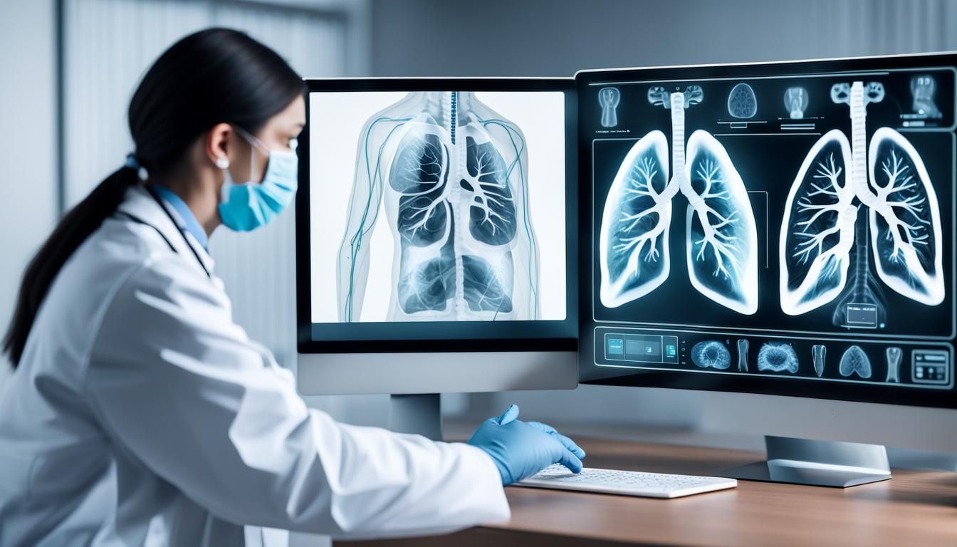 Radiology Doctor working diagnose treatment virtual Human Lungs - AI ...