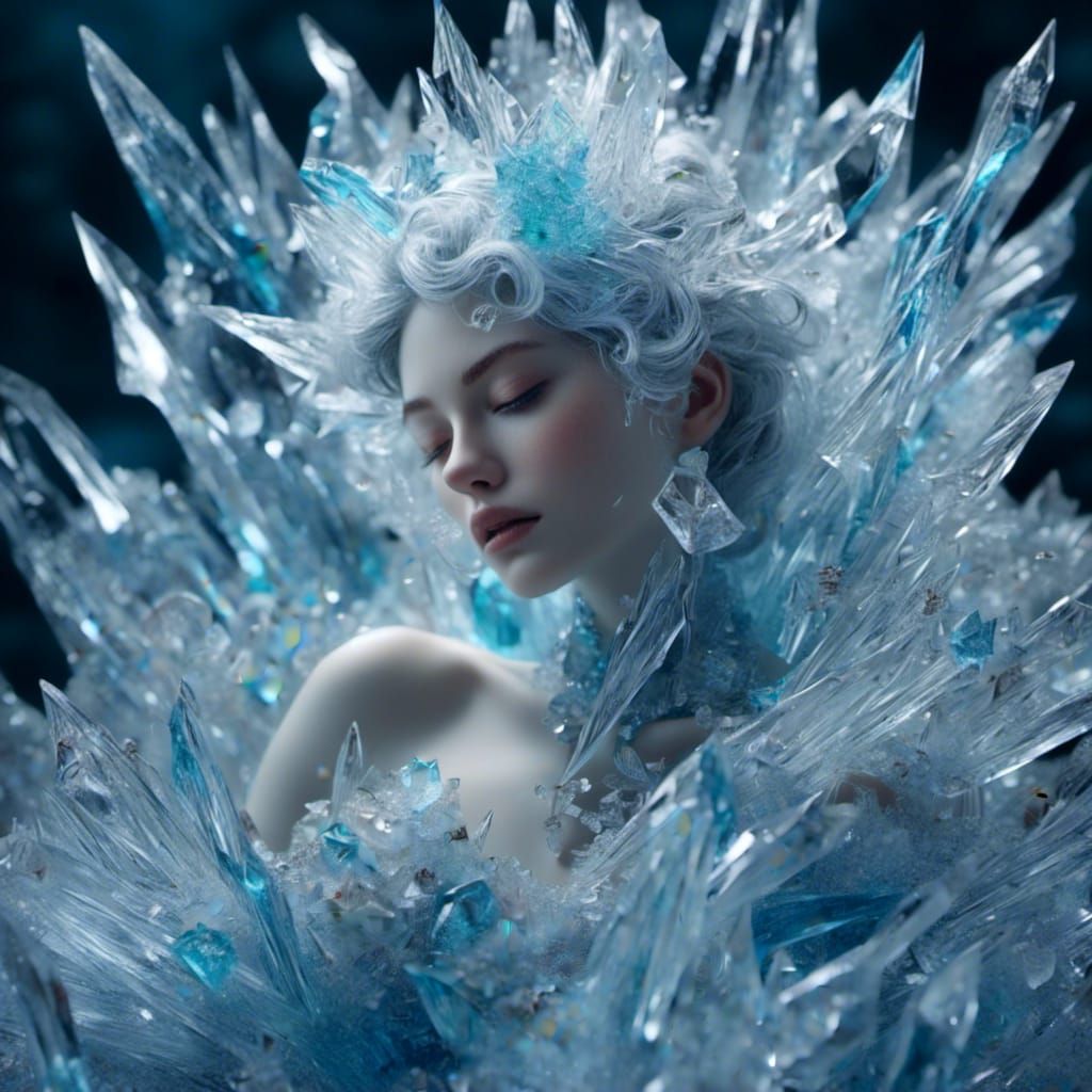 ice lady - AI Generated Artwork - NightCafe Creator
