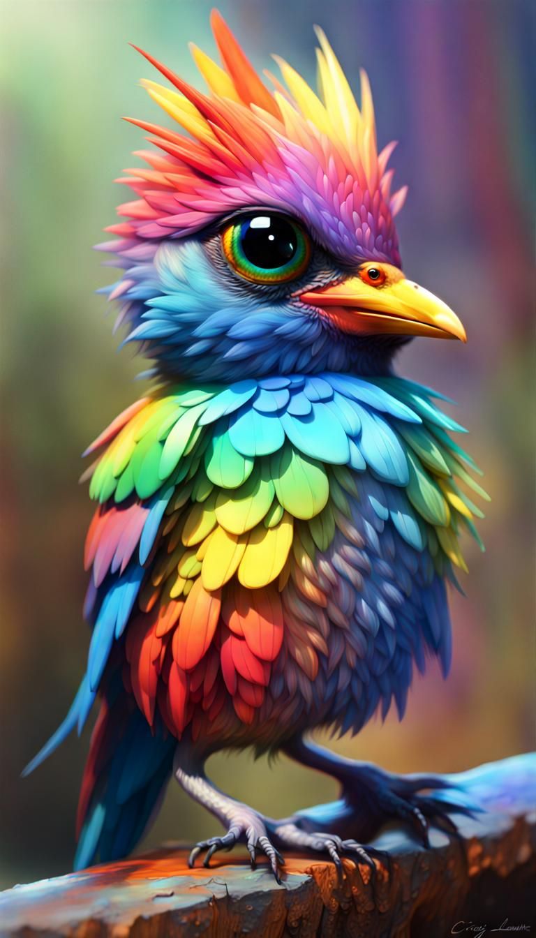 Rainbow Bird - AI Generated Artwork - NightCafe Creator